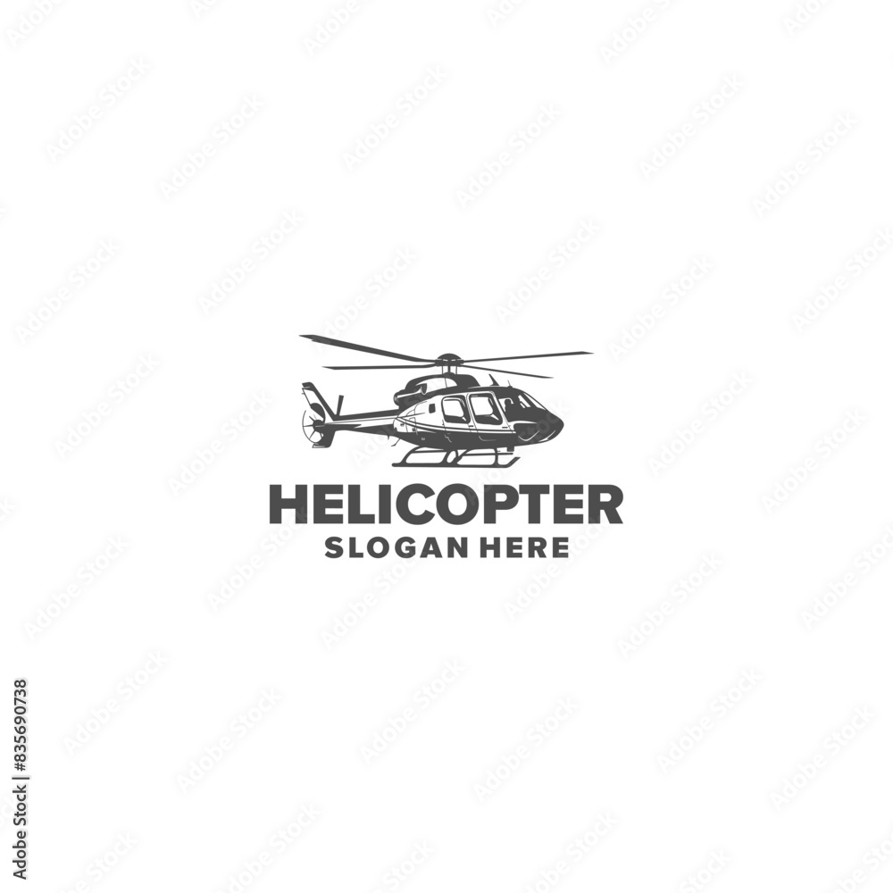 Vintage helicopter logo vector illustration Stock Vector | Adobe Stock