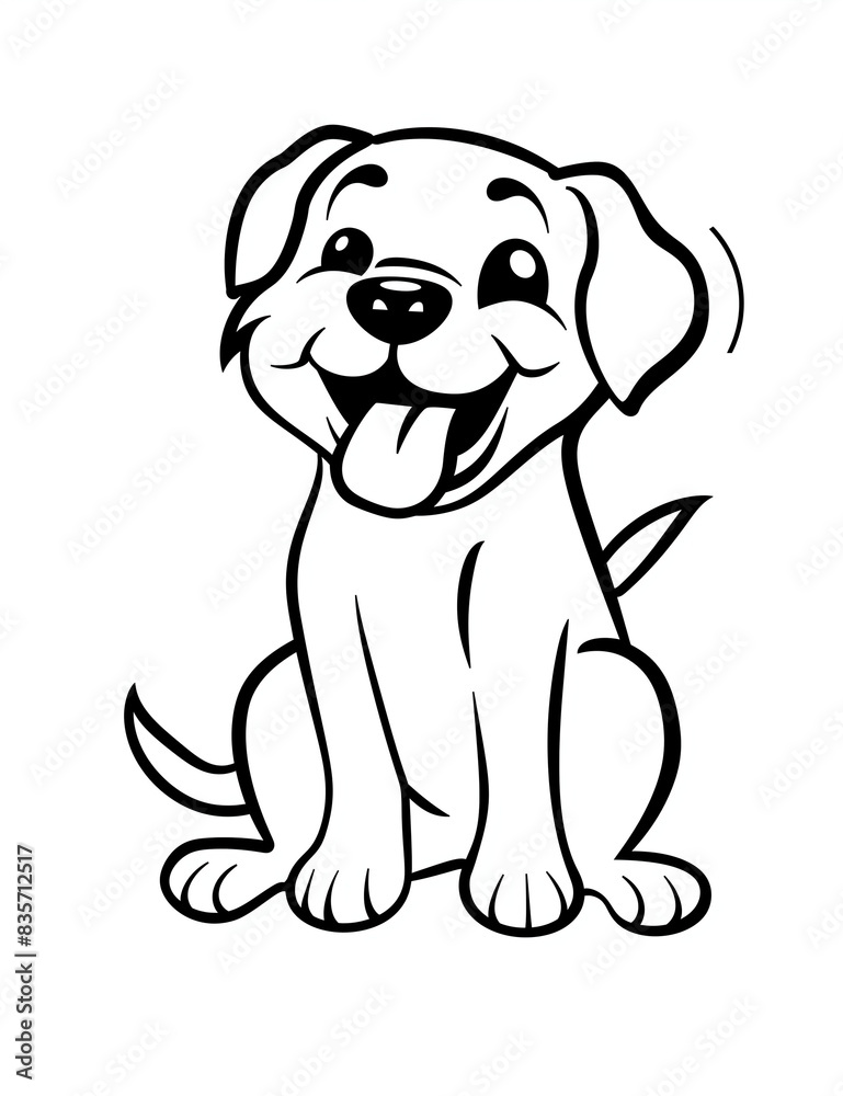 Dog Delight: Easy Line Art for Coloring- Coloring Pages for All Ages ...