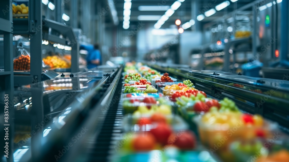 Automated Food Packaging Line in Factory Stock Photo | Adobe Stock