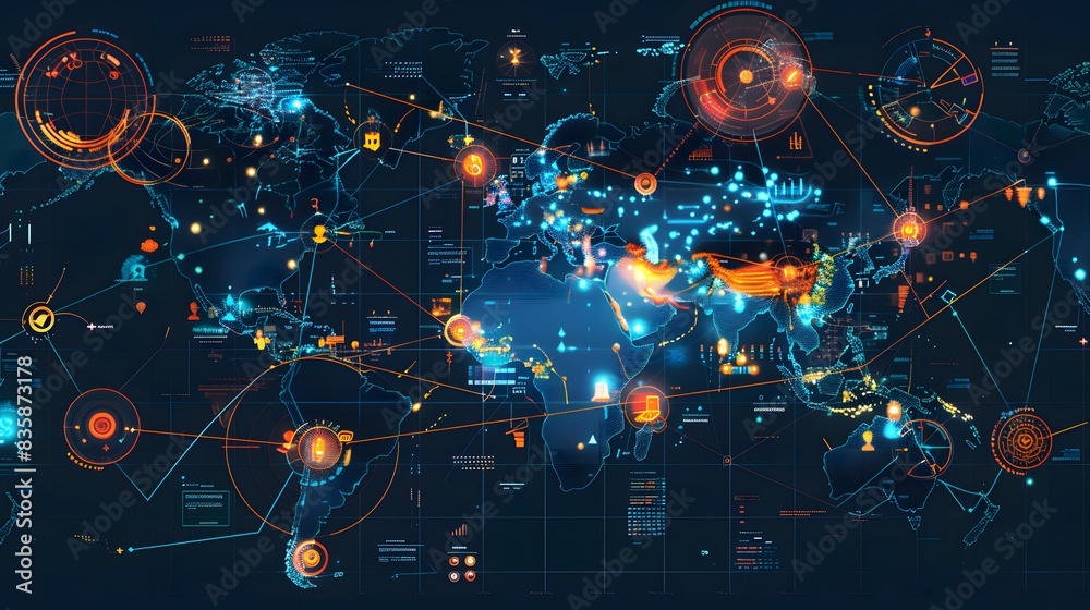 A global map highlighting various entrepreneurship hubs, with visual ...