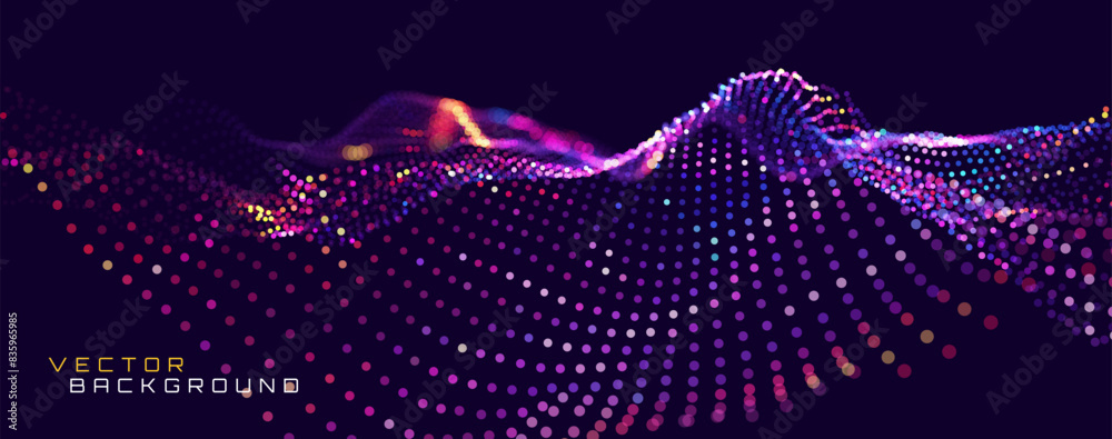 Cyber Big Data Flow Lines. Digital Neural Network. Concept of AI ...