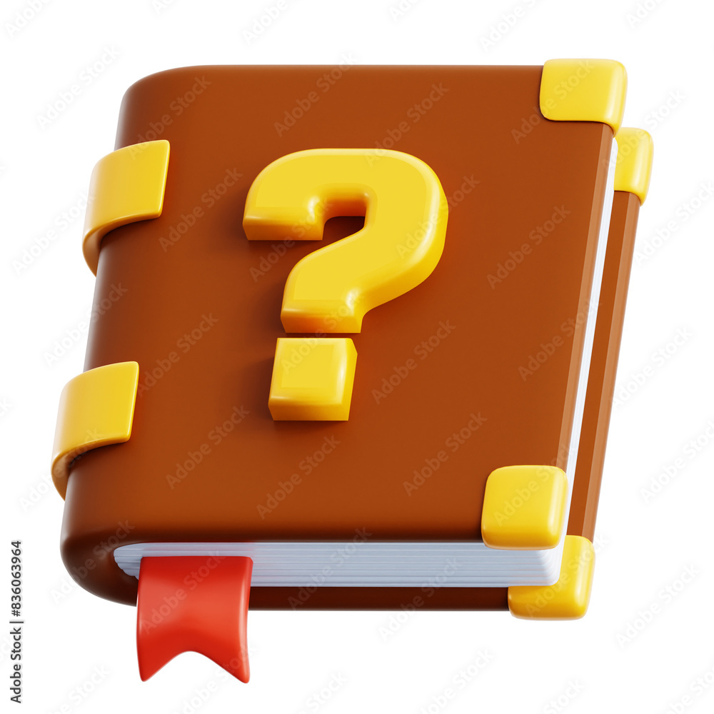 Ilustración de Stock ancient old book closed with question mark symbol ...