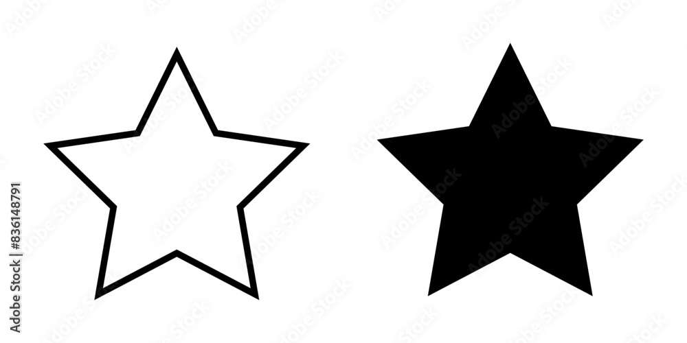 Star Symbol isolated white background. vector illustration. color ...