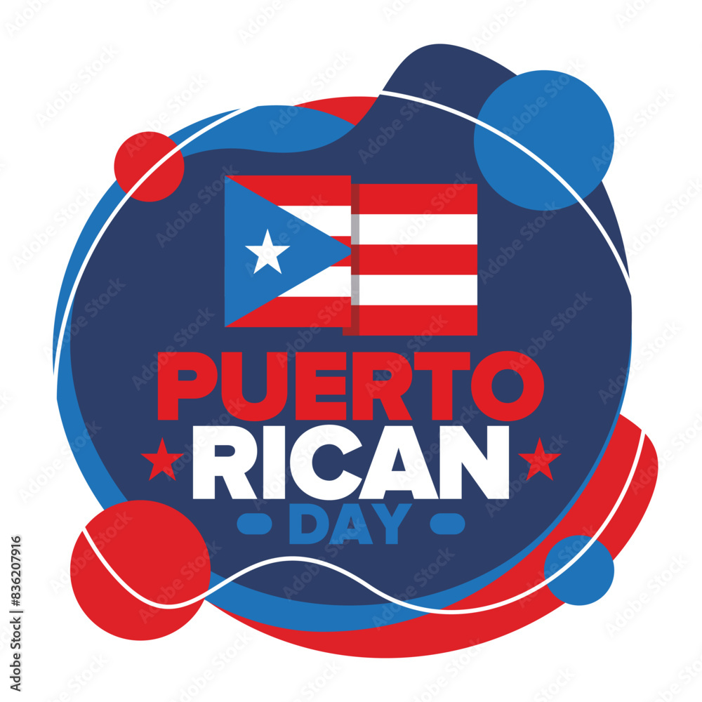 Puerto Rican Day. National happy holiday. Festival and parade in honor ...