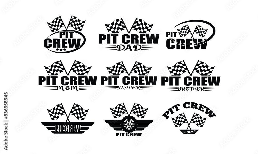 Pit crew Vector bundle, Baby Penguin Clipart, Silhouette, Vector, icons ...