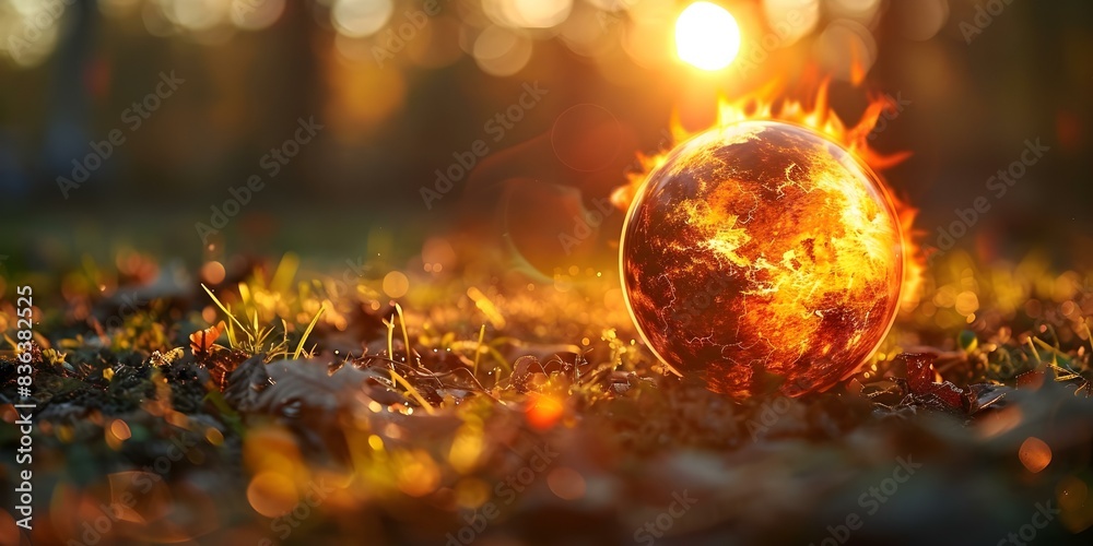 Global heatwave crisis depicted in a compelling way. Concept Climate ...