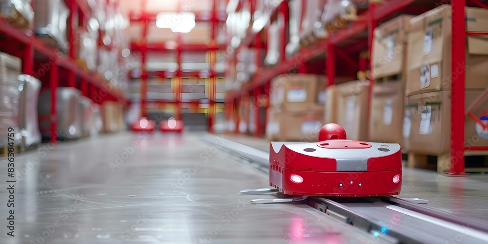 Warehouse robots streamline logistics with automated guided vehicles for efficient transport ...