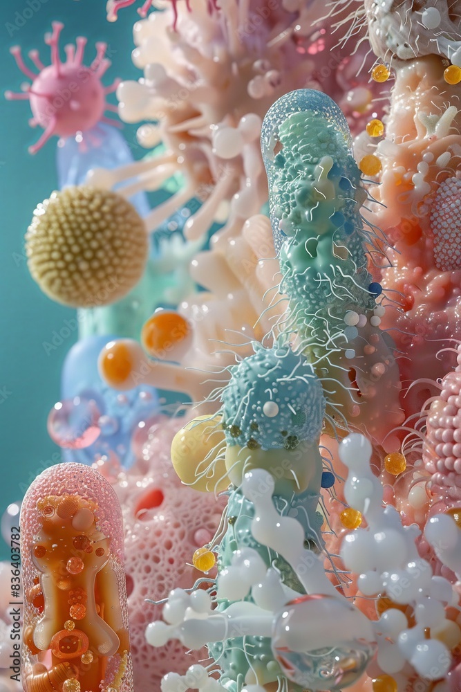 Whimsical portrayals of the symbiotic relationship between bacteria and ...