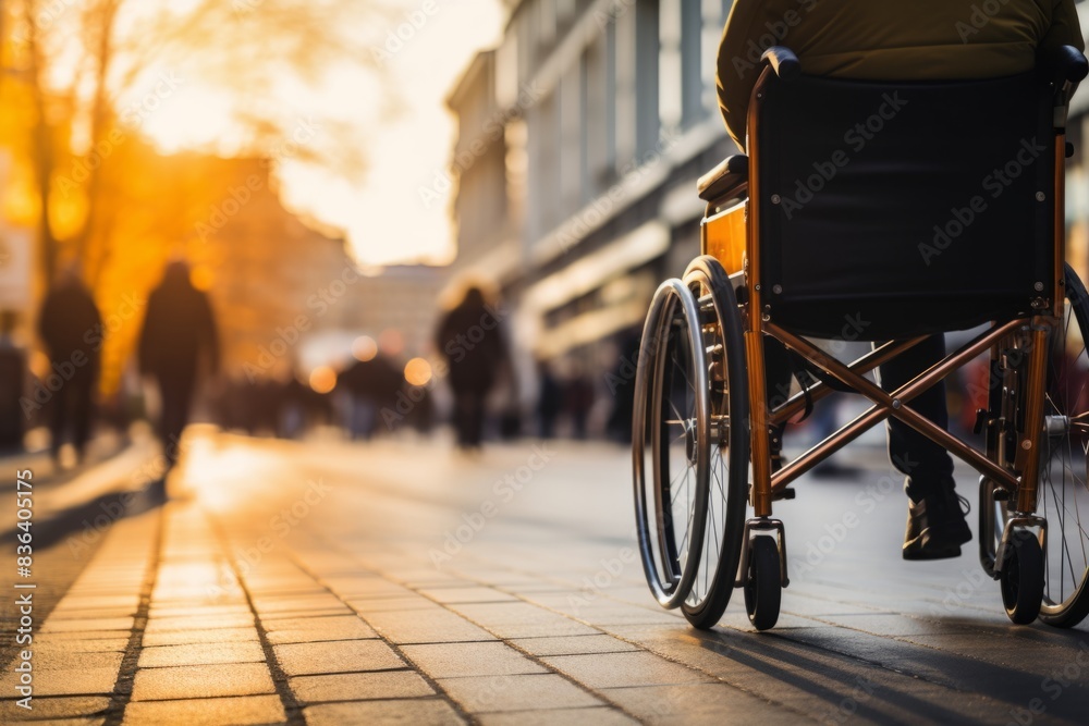 Disabled person in wheelchair care accessibility disability medical ...