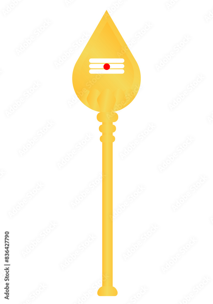 Golden Vel vector illustration , Vel is a divine javelin or spear ...