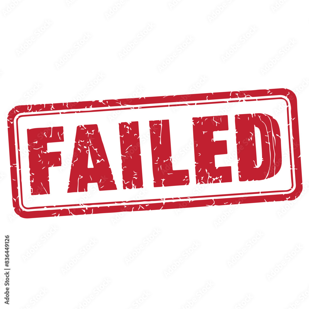 Failed Stamp Vector Stock Vector | Adobe Stock
