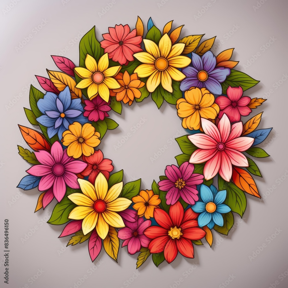 Fun coloring page with adorable decorative border for kids to enjoy ...