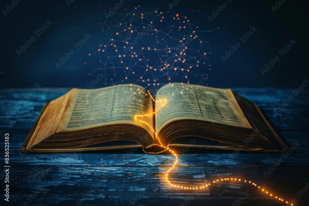 An educational roadmap illustrated by a book transforming into ...