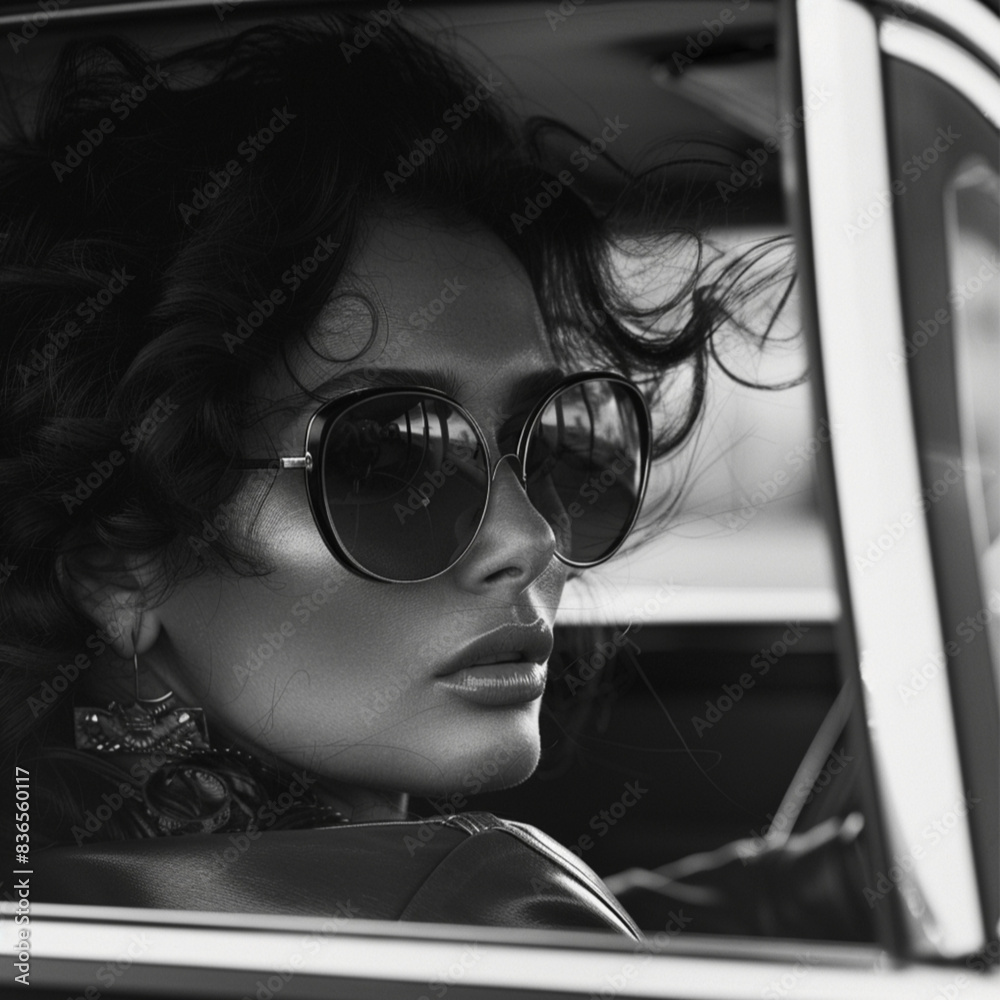 stunning 50 year old former super model, striking facial features, jet ...