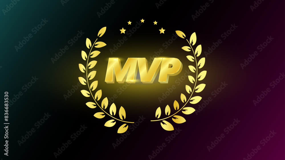 Golden MVP, emblem reward Most Valuable Player for video games or ...