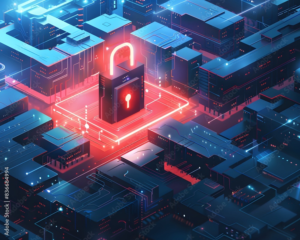 Illustration Of Implementing Robust Cybersecurity Measures To Protect
