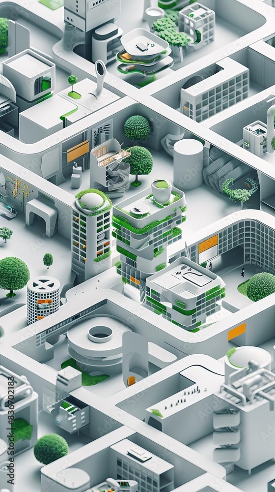 3D Model Abstract Art of Groundbreaking abstract collaborative office ...