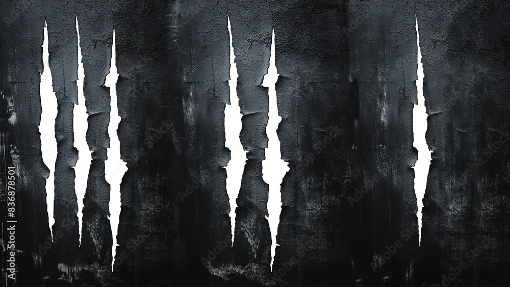 Foto de Stock menacing claw marks on a dark steel texture background ...