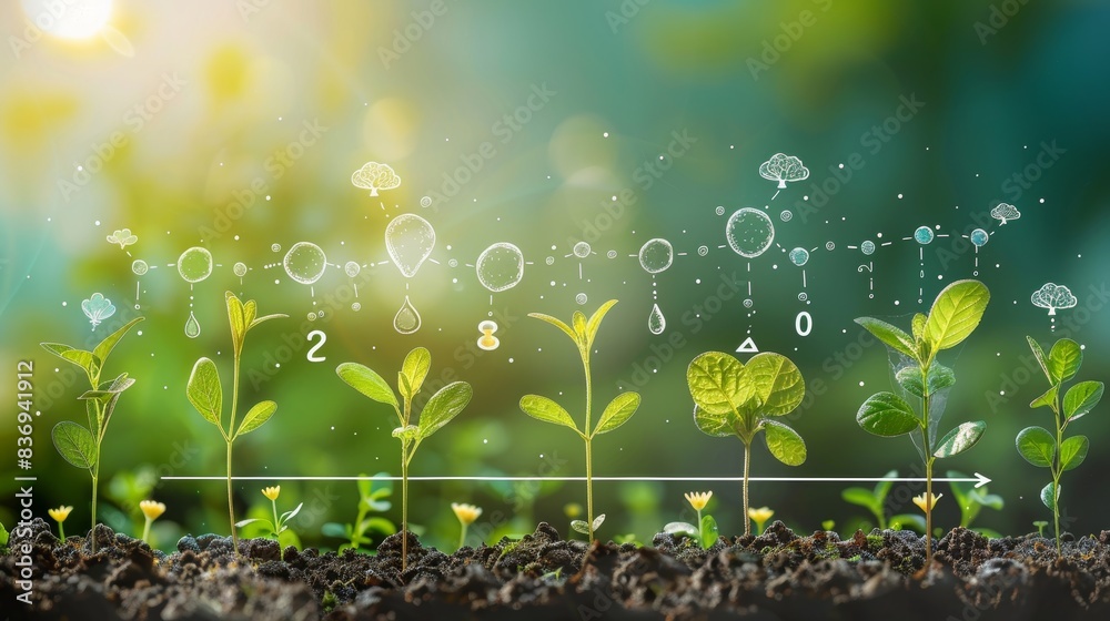 A diagram illustrating the chemical equation for photosynthesis ...