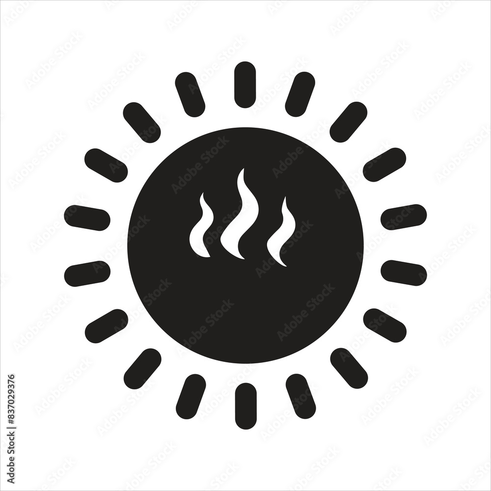 Thermometer icon. Heatwave icon, climate change, global warming icon ...