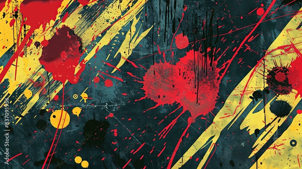 Vibrant Abstract Comic Book Style Splatter Art Walpaper Description ...