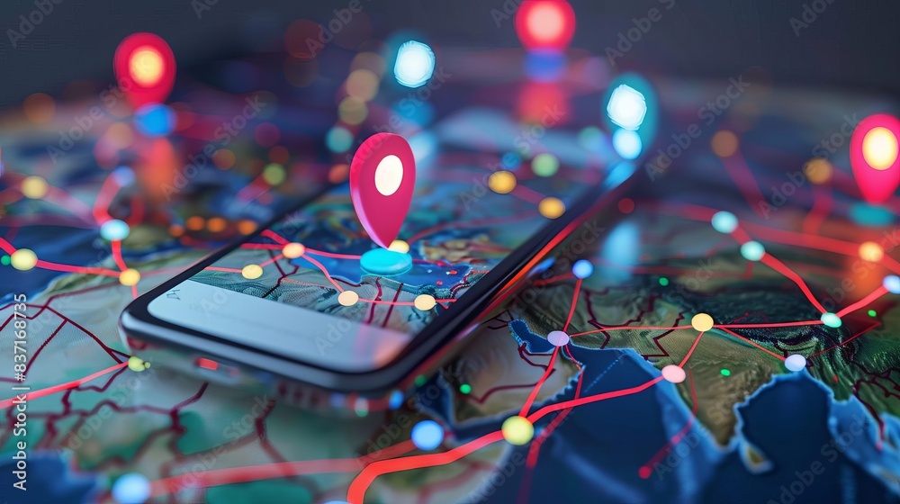 mobile devices leaving digital footprints on world map geolocation ...