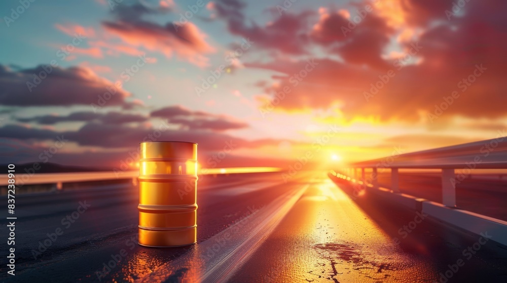 Engine oil advertising banner. Realistic vector illustration with ...