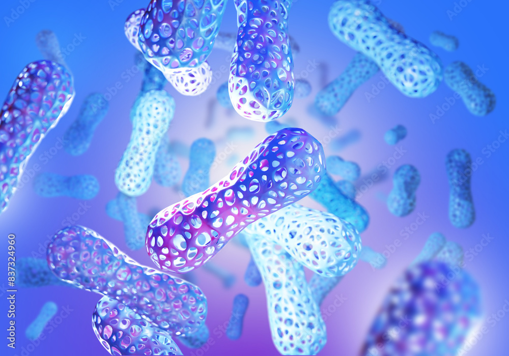 Probiotic background. Microbiota for digestion. Beneficial bacteria in ...