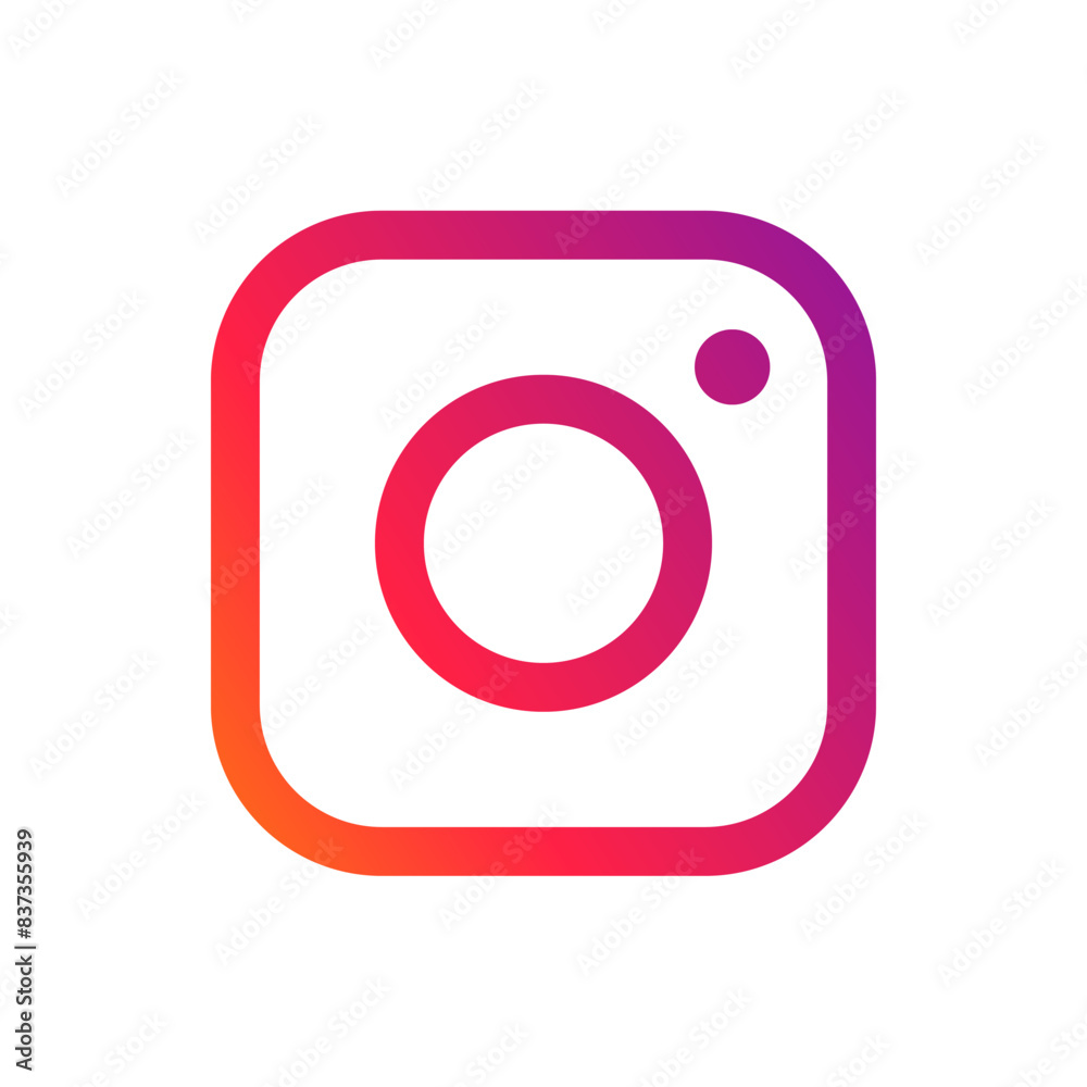 Instagram Logo. Instagram Social Media Button Icon Stock Vector | Adobe ...