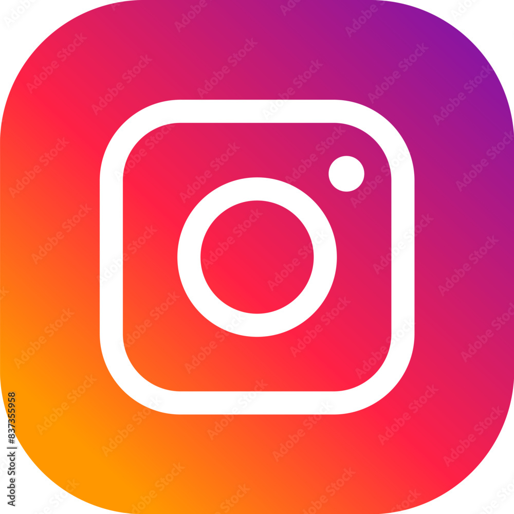 Instagram Logo. Instagram Social Media Button Icon Stock Vector | Adobe ...