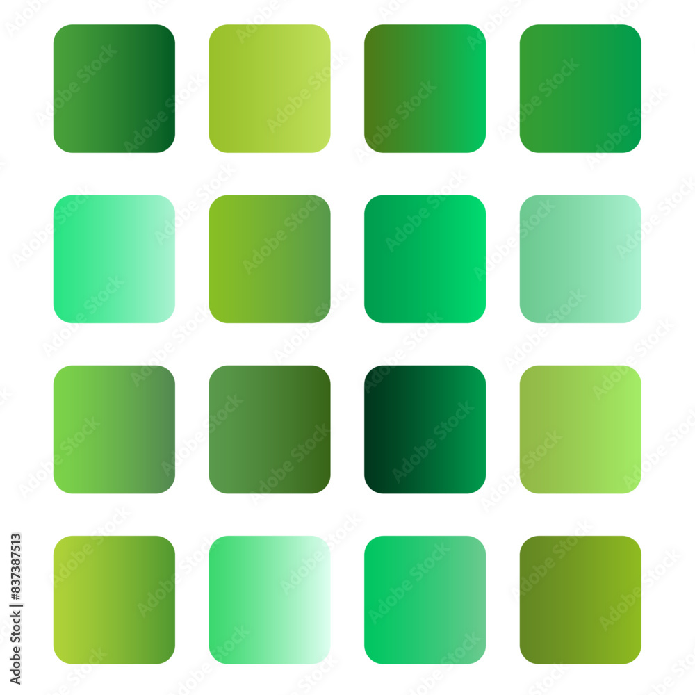 Vector Green color gradients big set background Stock Vector | Adobe Stock
