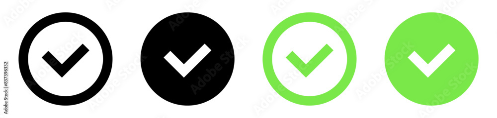 check box icon with correct, accept checkmark icons tick box checked, check list square frame ...