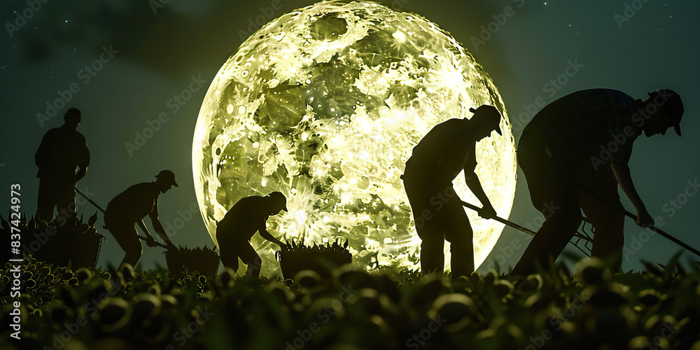 The Harvest Moon Rises High - Under the glow of the full harvest moon ...