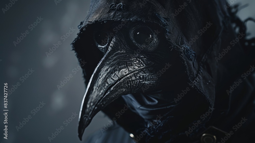 Plague black doctor medieval pandemic uniform concept wallpaper ...