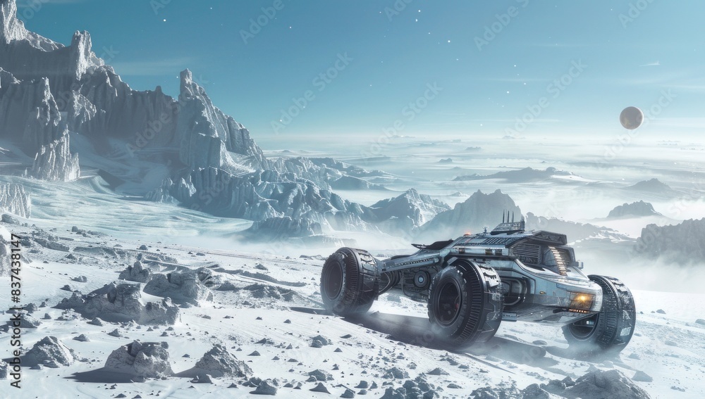 Ilustración de Stock Traverse the digital expanse of creativity with a ...