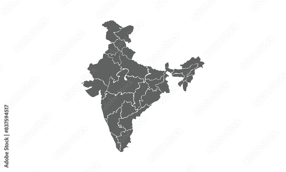 India map isolated on white background. for website layouts, reports ...