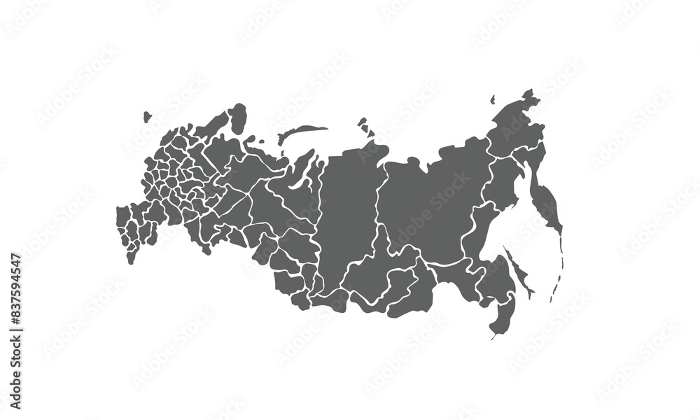 Russia map isolated on white background. for website layouts, reports ...