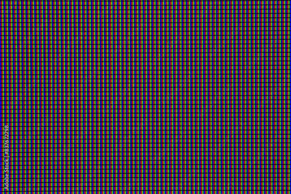 Color dot of a CRT TV screen (cathode ray tube) Shot using a macro ...