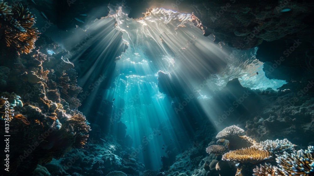 An underwater photographer capturing the beauty of a hidden reef, with ...
