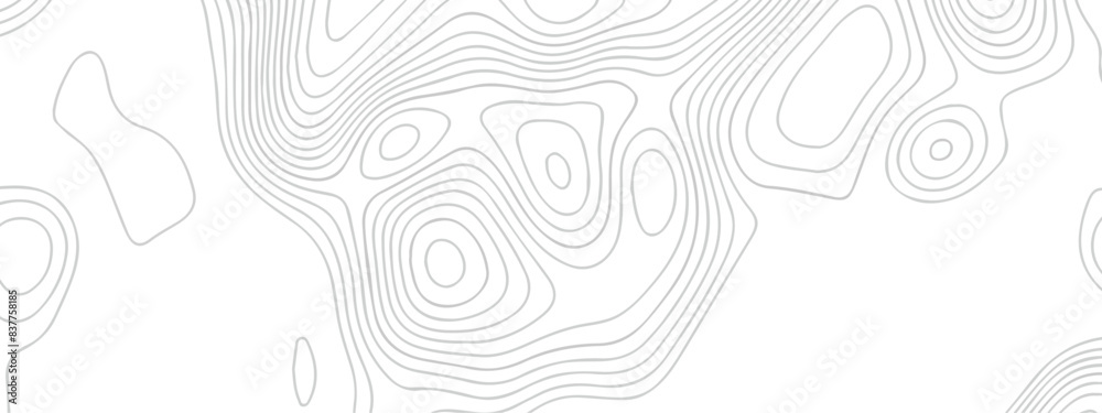 Abstract topographic White wave paper curved reliefs. Topographic map ...