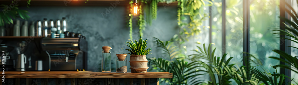 Modern Cafe Interior Design with Indoor Plants: Fusion of Nature and ...