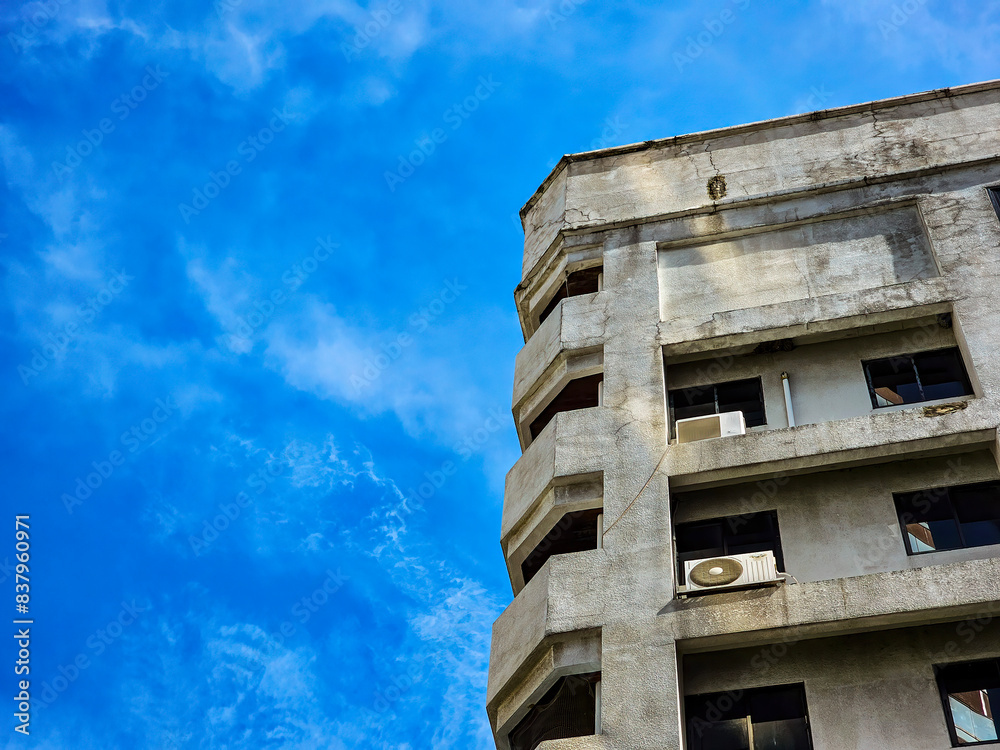 Real cityscape tall high city apartment and office building pattern and ...