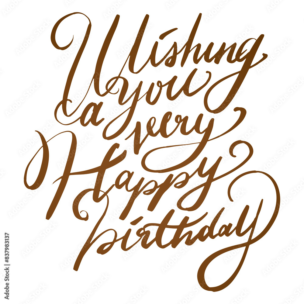 Happy birthday wish png script font Stock Illustration | Adobe Stock