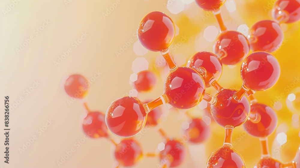 Trans fat molecule structure, scientific illustration, front view ...