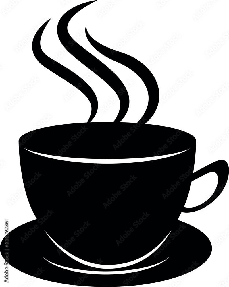 Coffee Cup SVG Cut File for Cricut and Silhouette, EPS Vector, DXF ...