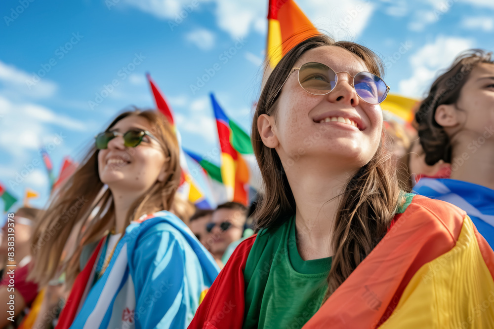 International fans from different countries celebrate the 2024 Olympic ...