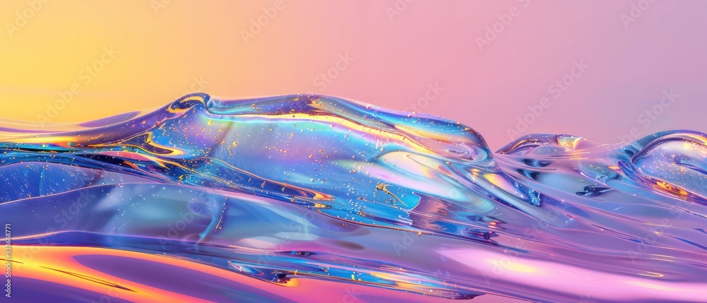 Vibrant gradient colors inspired by thermal imagery, overlaid with ...