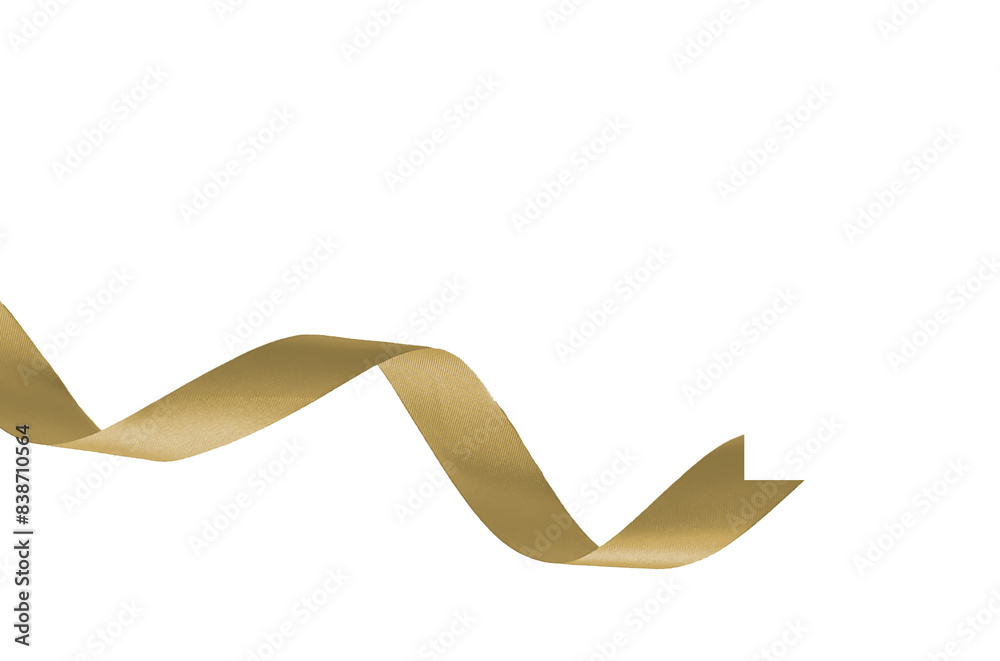 Element PNG image, Golden color ribbon isolated on transparent and ...