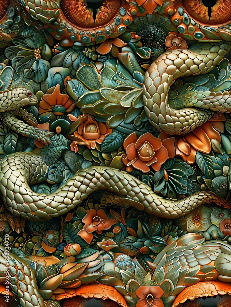 17 Evolution of a basilisk, serpent to mythic beast, growth stages ...