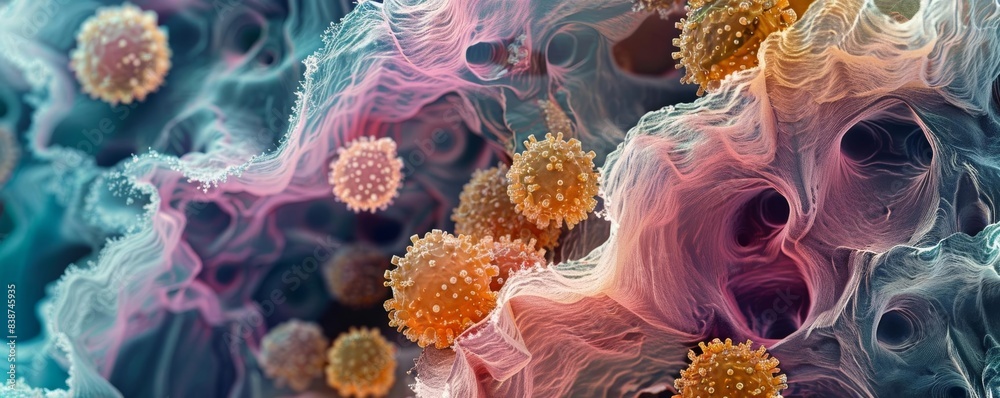 Microscopic view of human skin cells, showing texture and detail Stock ...